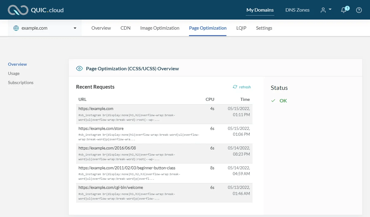 QUIC.cloud Online Services Overview - QUIC.cloud